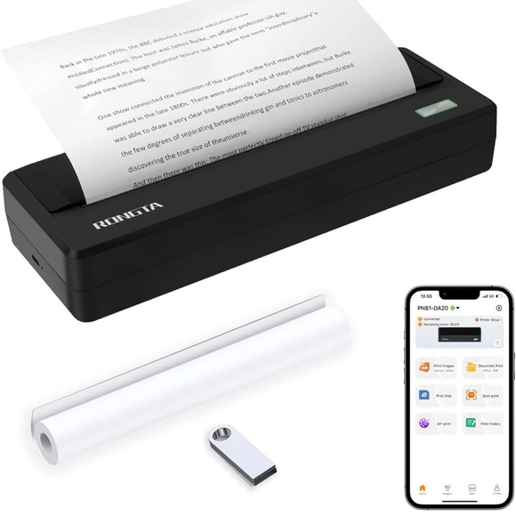 Other | Rongta Black Portable Printer | Poshmark